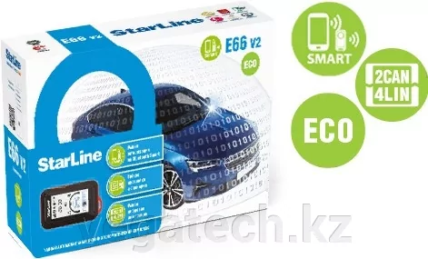 Автосигнализация starline E66 V2 BT ECO 2CAN-4LIN (199313934) купить с ...