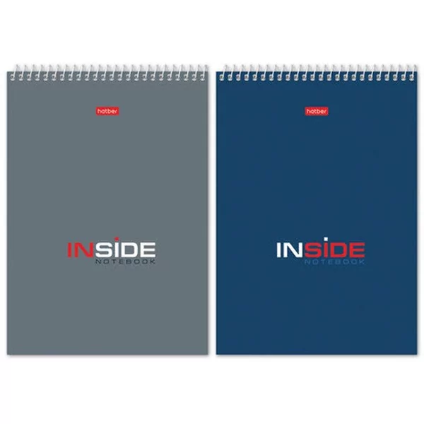 Блокнот Hatber "INSIDE" на спирали, А5, 80 листов, твердая подложка, в клетку (241021037) купить ...