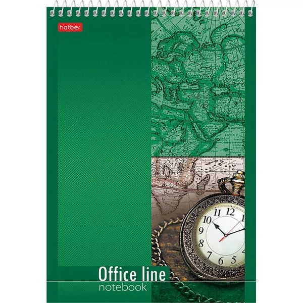 Блокнот Hatber "Office Line" на спирали, А5, 60 листов, твердая подложка, в клетку (241020962 ...